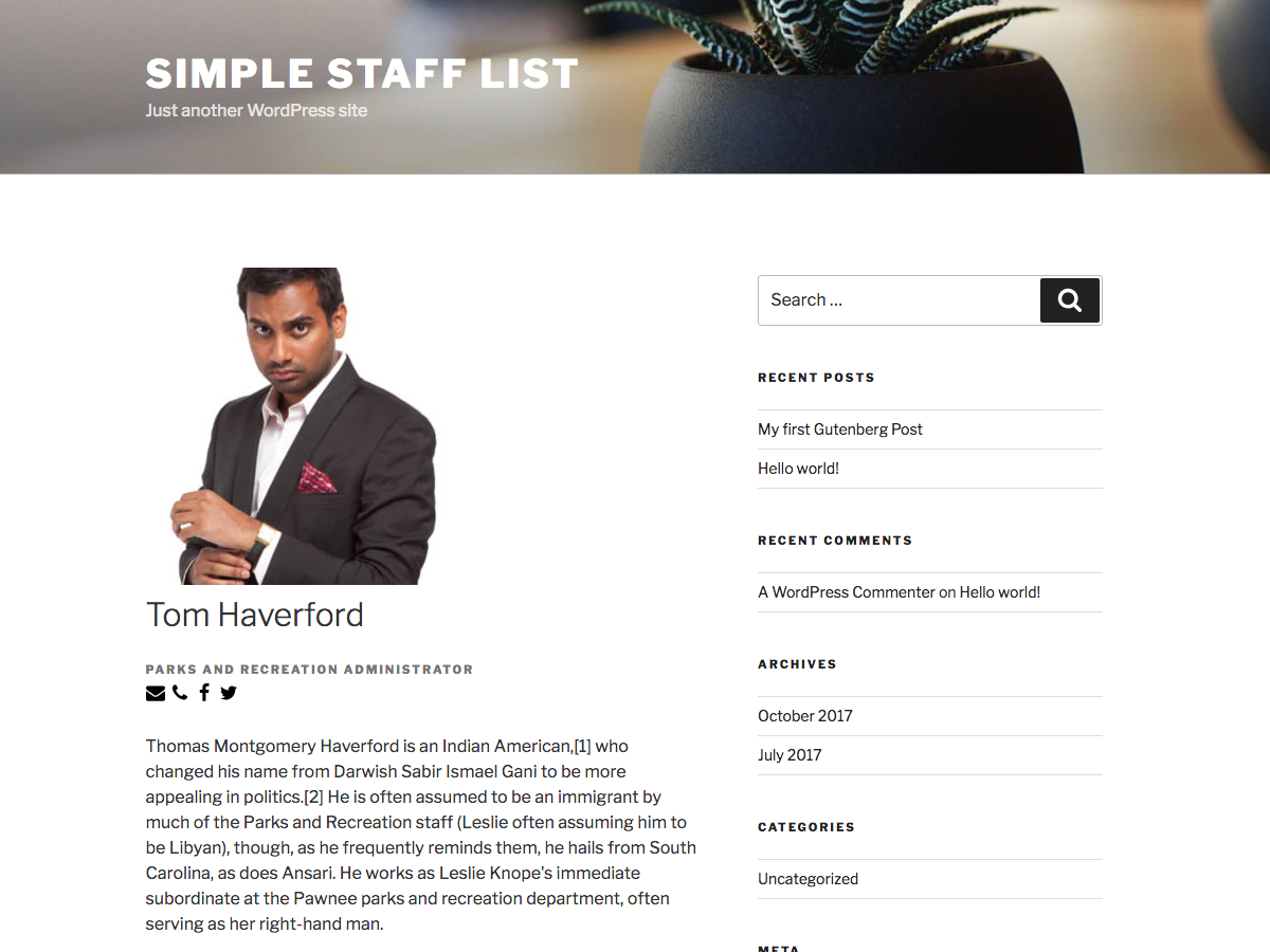 Getting Started with Simple Staff List Single Staff Member Templates ...